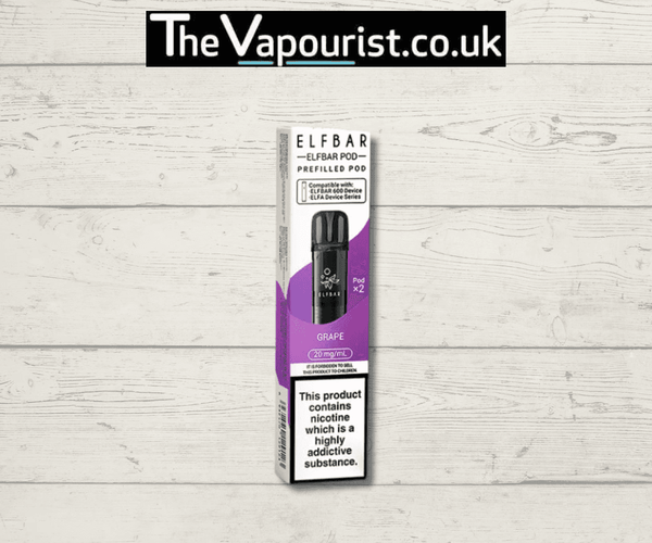 ELFBAR Grape Pods 20mg - Prefilled 600 Puffs | 2ml Nic Salt – The Vapourist